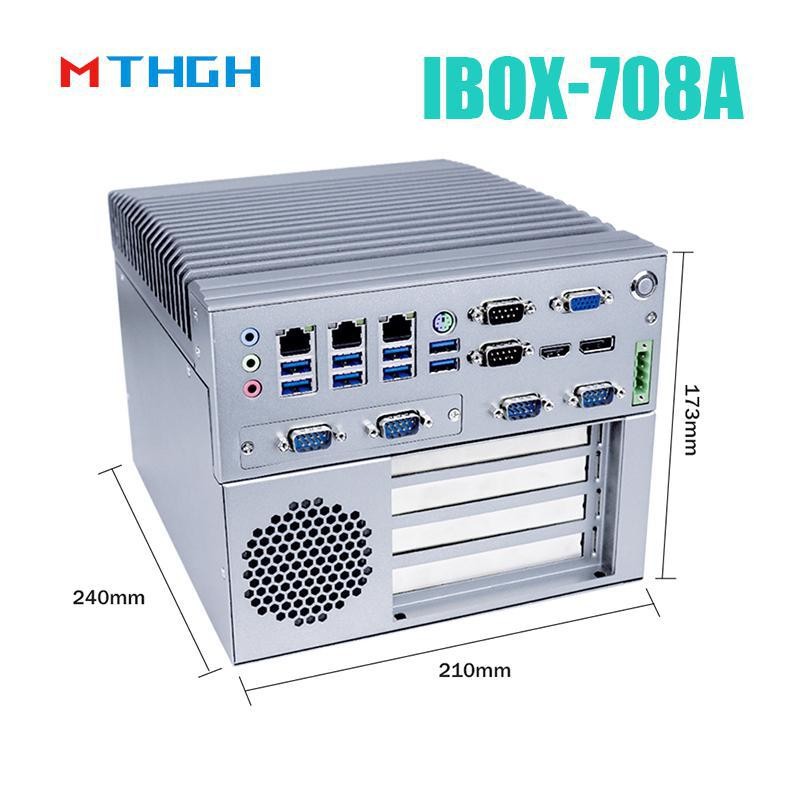 I3 6100T Quad Core Fanless Industrial Mini PC With 12V DC Power Supply ...